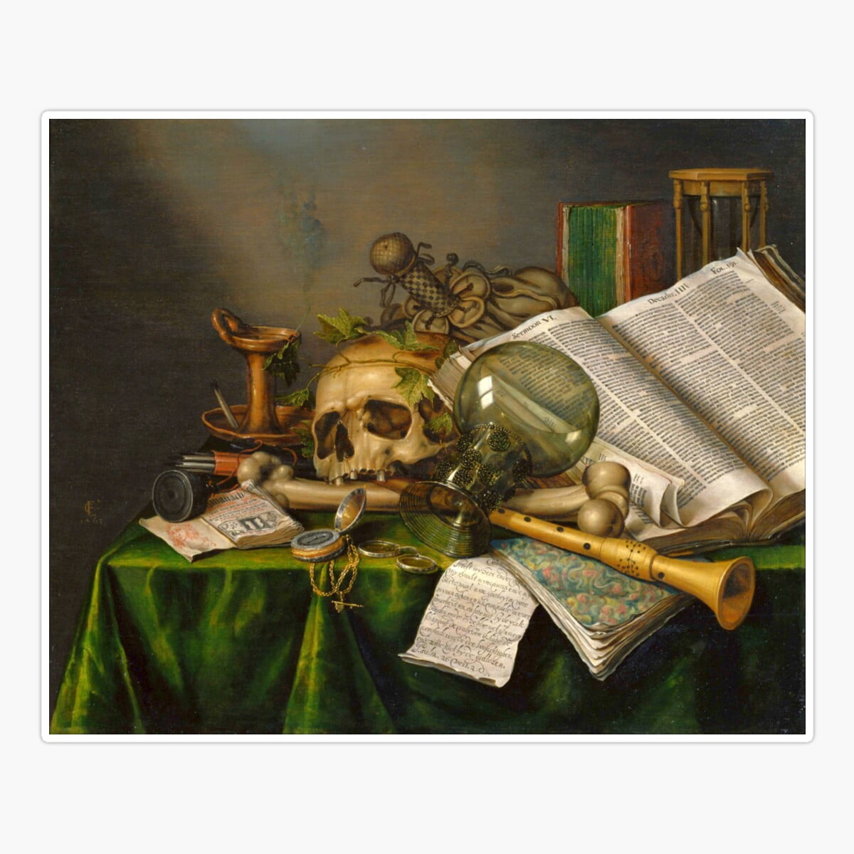 Maneki Vanitas - Still Lie With Books And Manuscripts And A Skull By ...