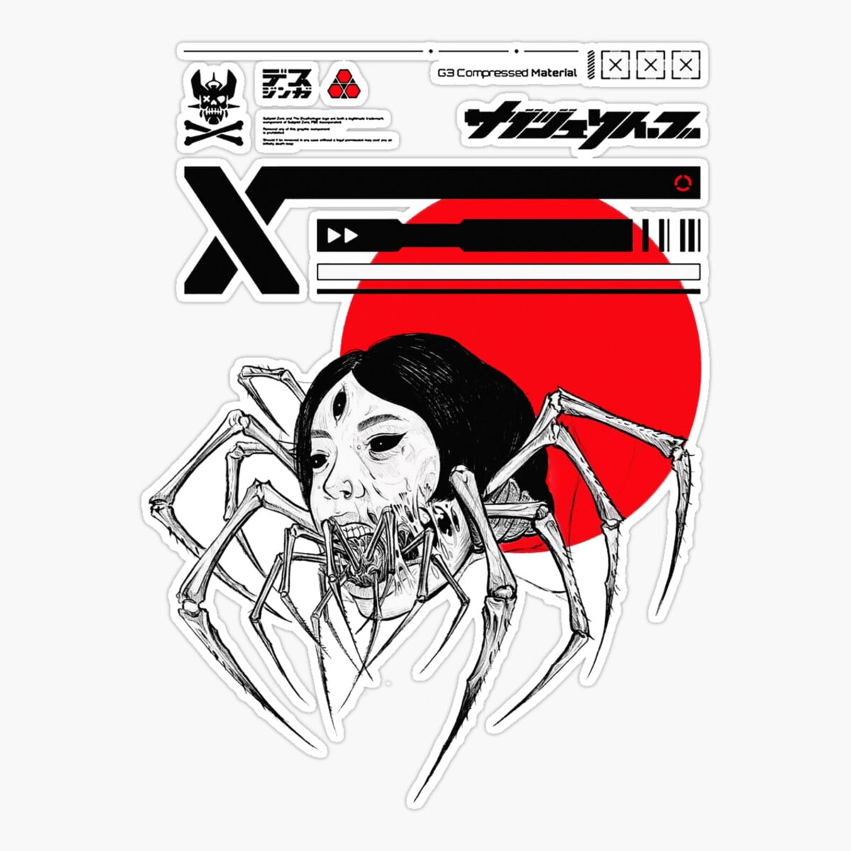 Maneki Vaporwave Japanese Cyberpunk Geisha Sticker, Phone Decal Water ...