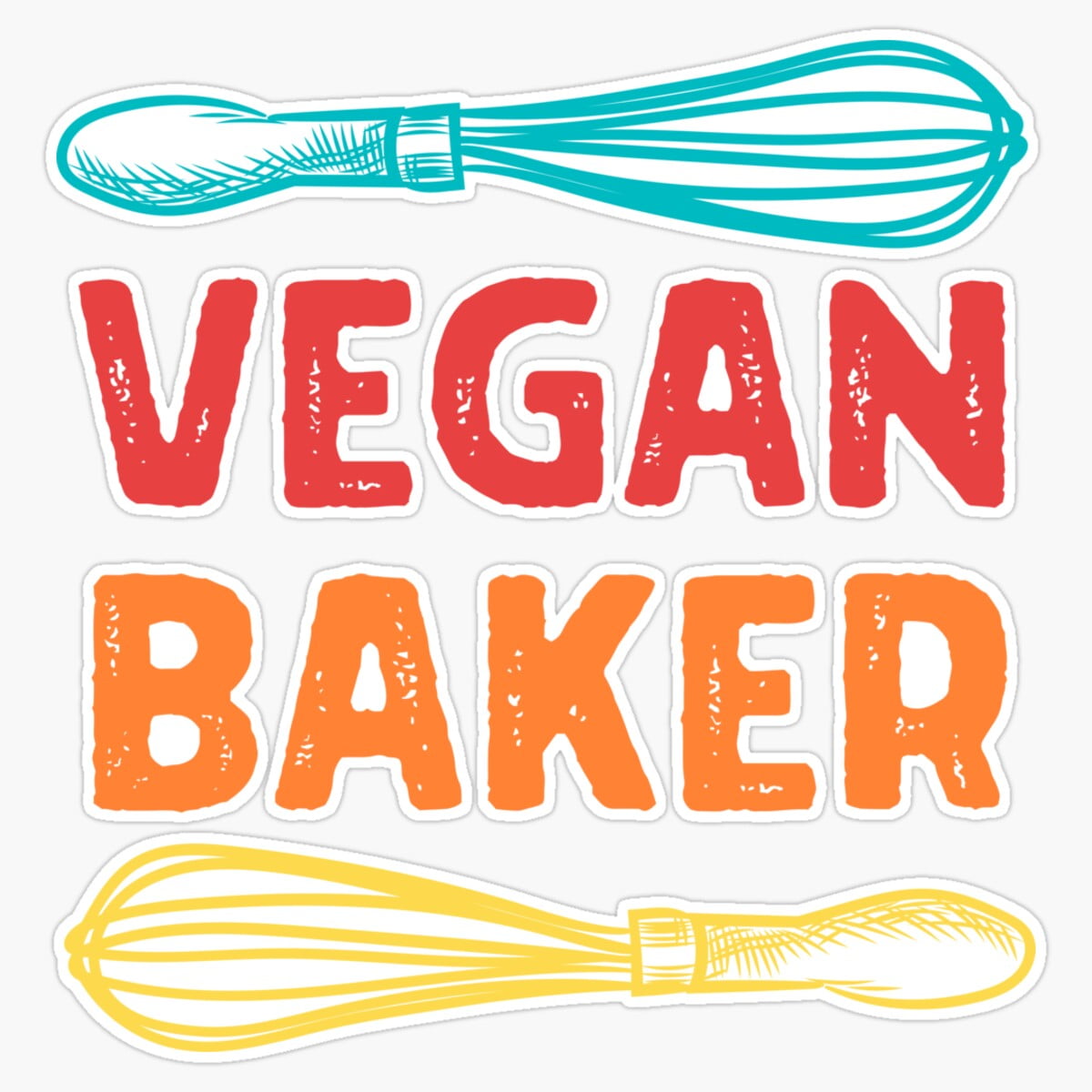 Maneki Vegan Baker With Whisks Vegan Baking Design Er, Phone Decal ...