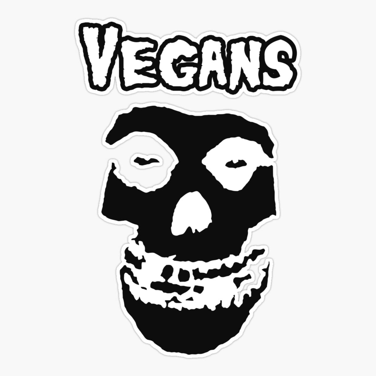 Maneki Vegan Misfit Sticker, Phone Decal Water Bottle Stickers Car ...