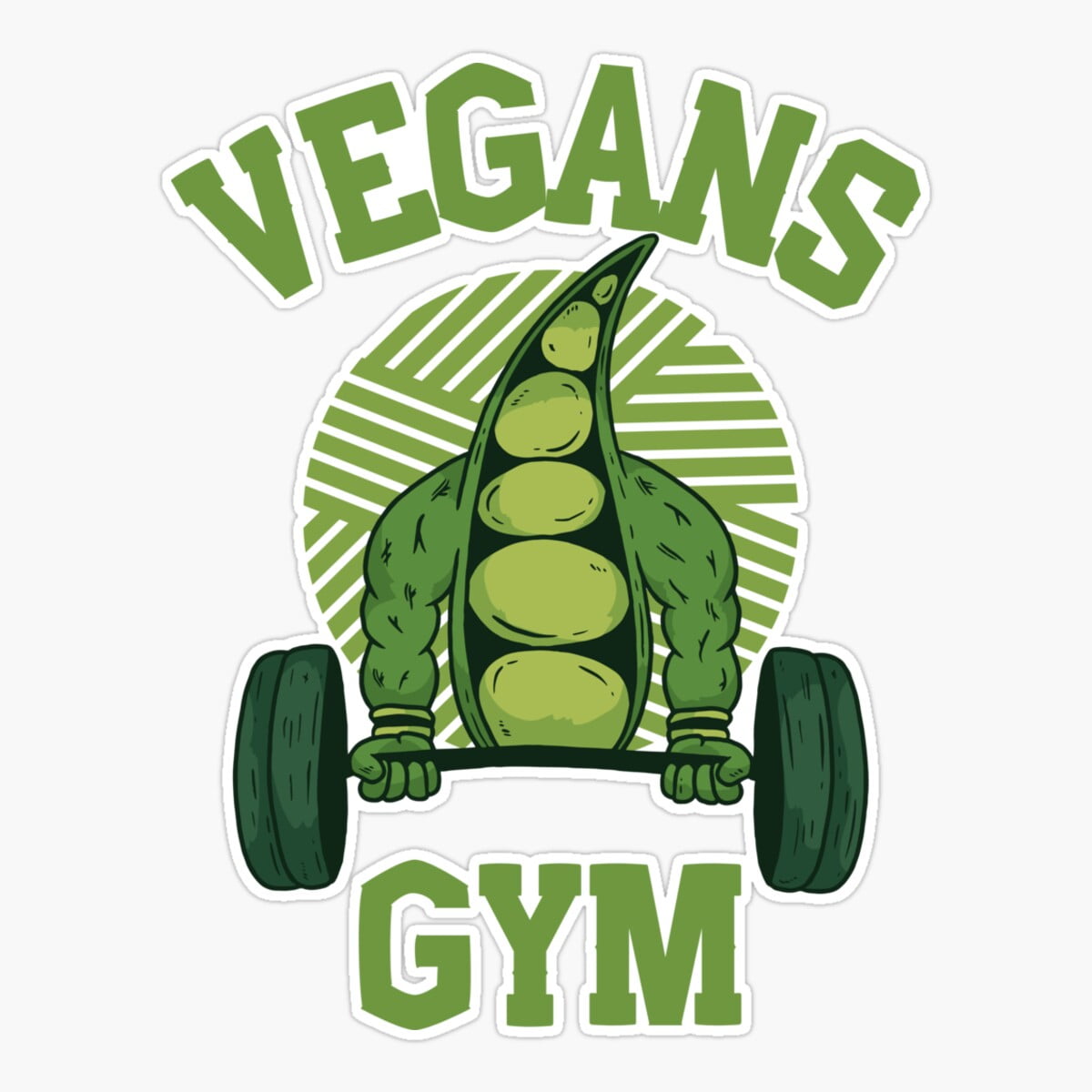 Maneki Vegans Gym Itness Vegan Bodybuilding Sticker, Phone Decal Water ...