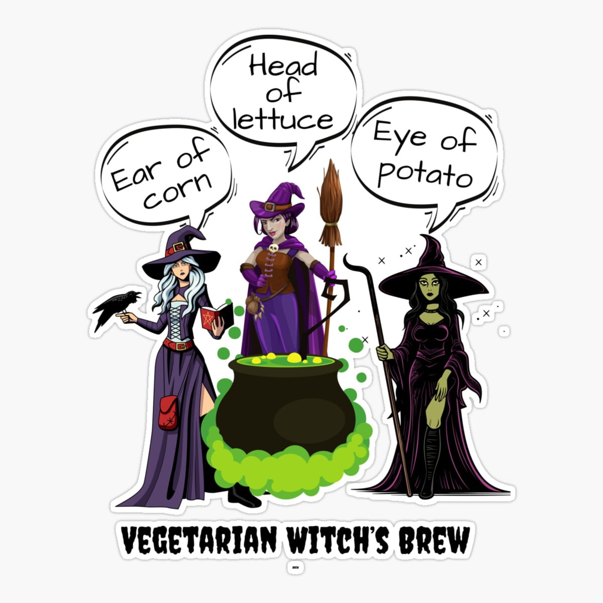 Maneki Vegetarian Witches Brew Witches Making A Potion With Vegetables ...