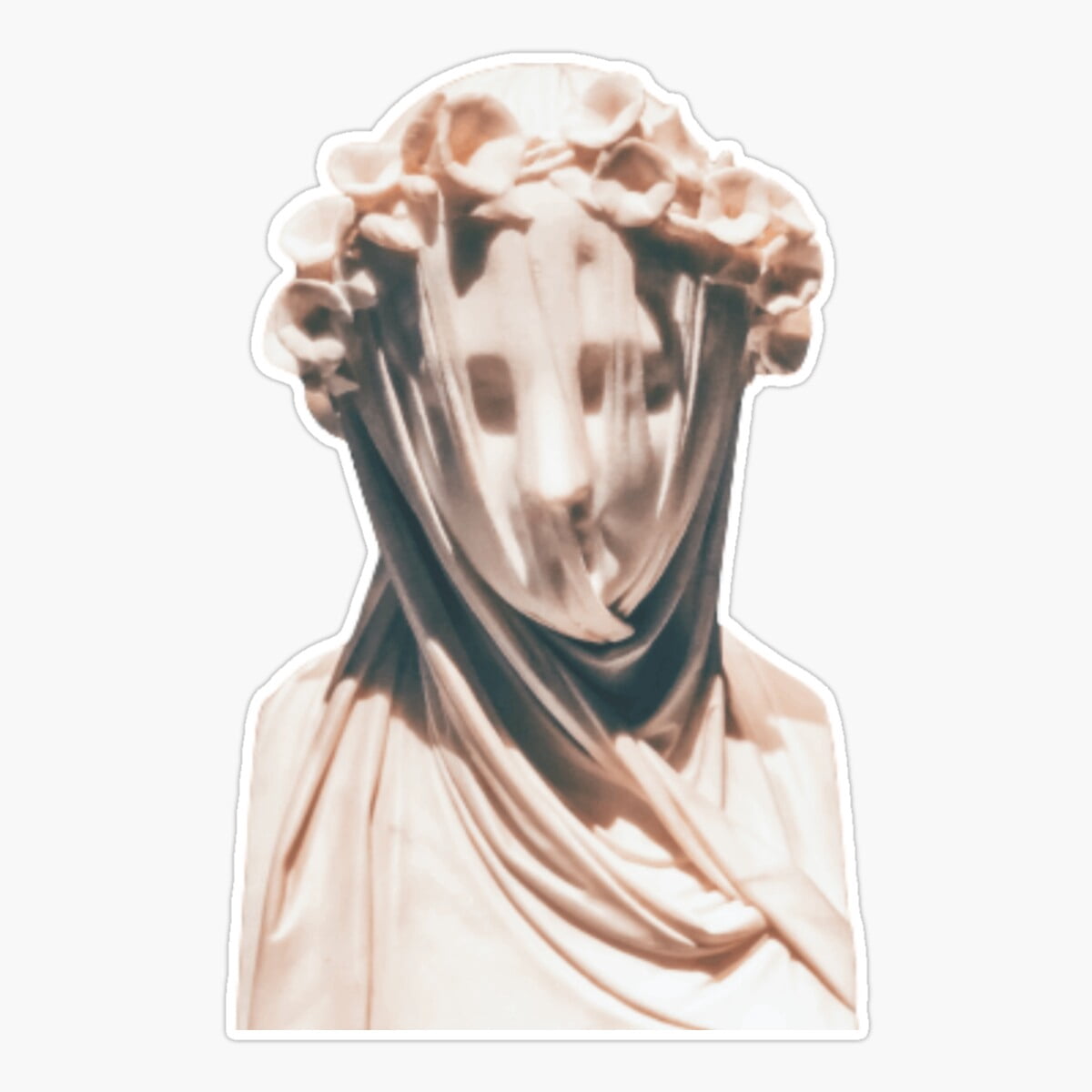 Maneki Veiled Lady Statue, Raffaelo Monti Sticker, Phone Decal Water ...