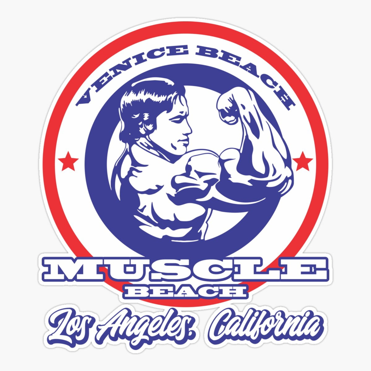 Maneki Venice Beach Arnold Schwarzenegger Sticker, Phone Decal Water ...