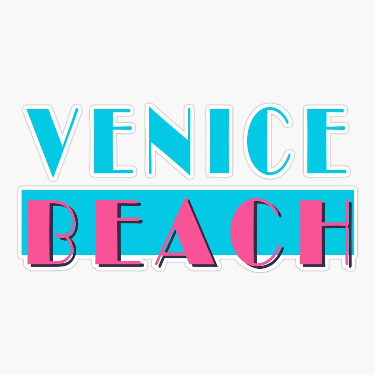 Maneki Venice Beach California Vice Sticker, Phone Decal Water Bottle ...