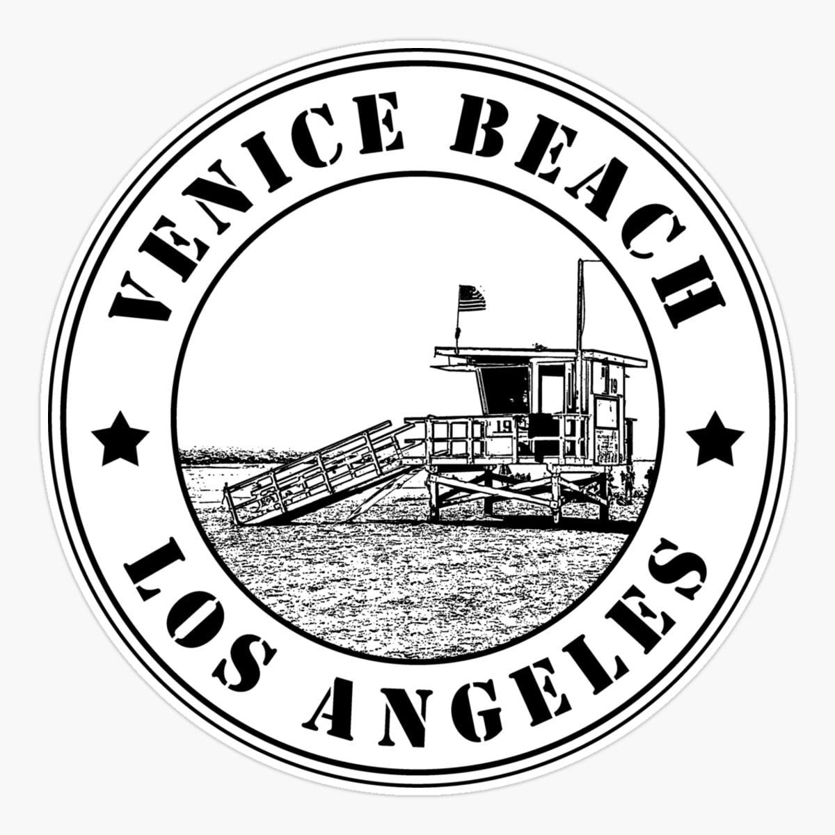 Maneki Venice Beach Los Angeles California Usa Baywatch Sticker, Phone ...