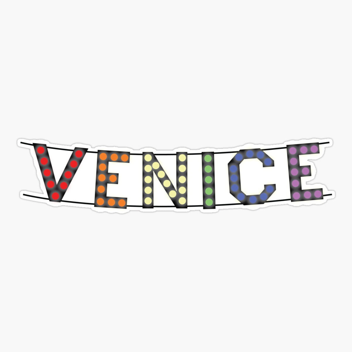 Maneki Venice Beach Pride Sign Sticker, Phone Decal Water Bottle ...