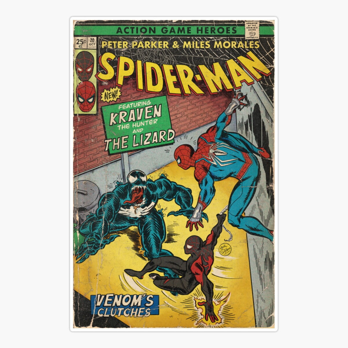 Maneki Venom'S Clutches Comic Book Cover Fan Art Sticker, Phone Decal ...