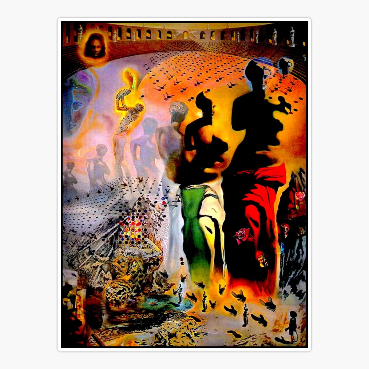 Maneki Venus De Milo : Vintage Abstract Surreal Print Sticker, Phone ...