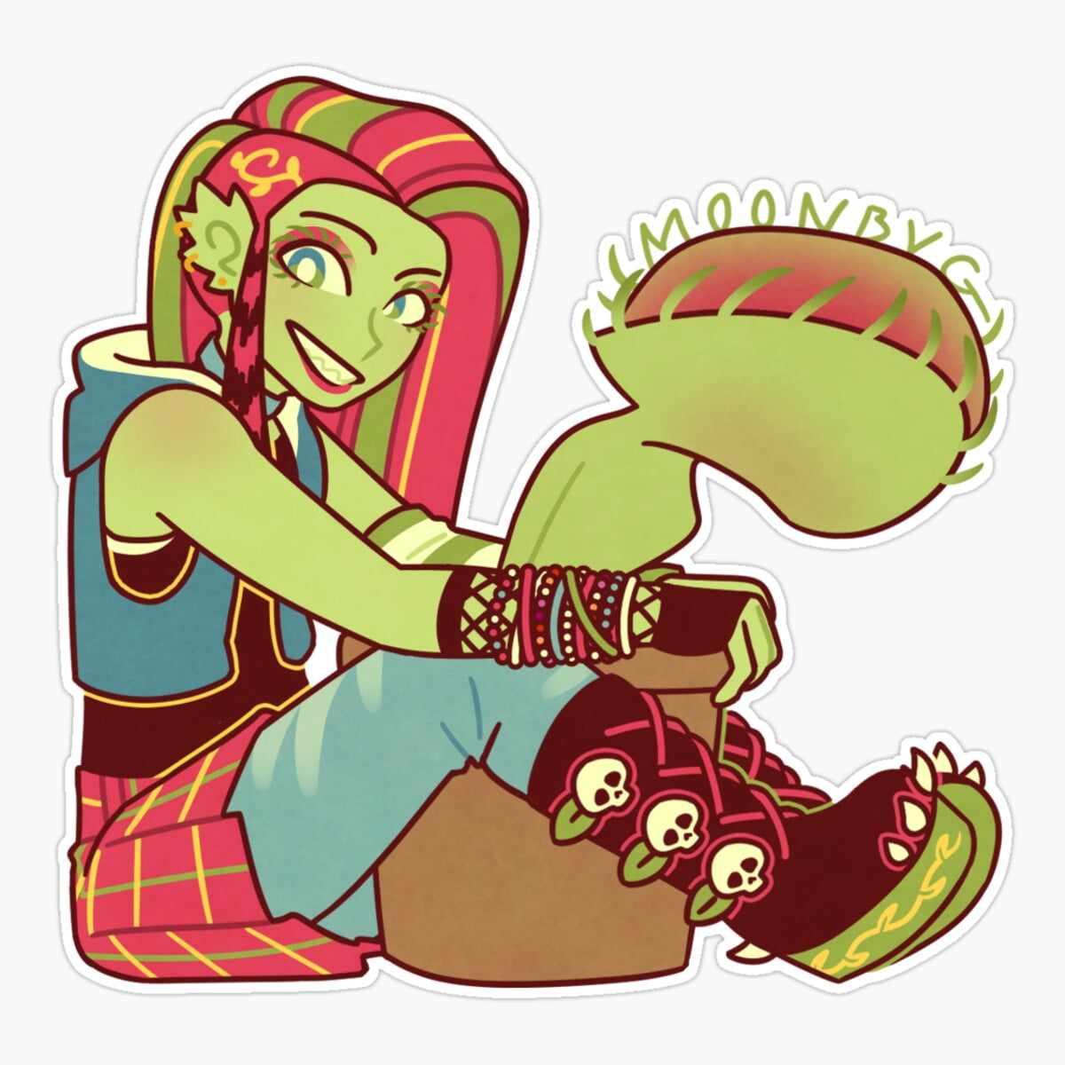 Maneki Venus Mcflytrap Sticker, Phone Decal Water Bottle Stickers Car ...