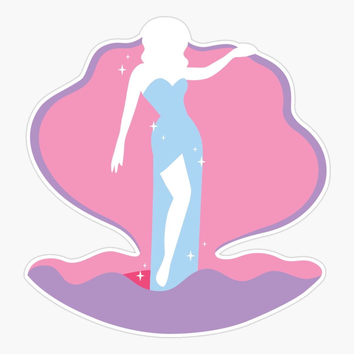 Maneki Venus Sticker, Phone Decal Water Bottle Stickers Car Decals ...