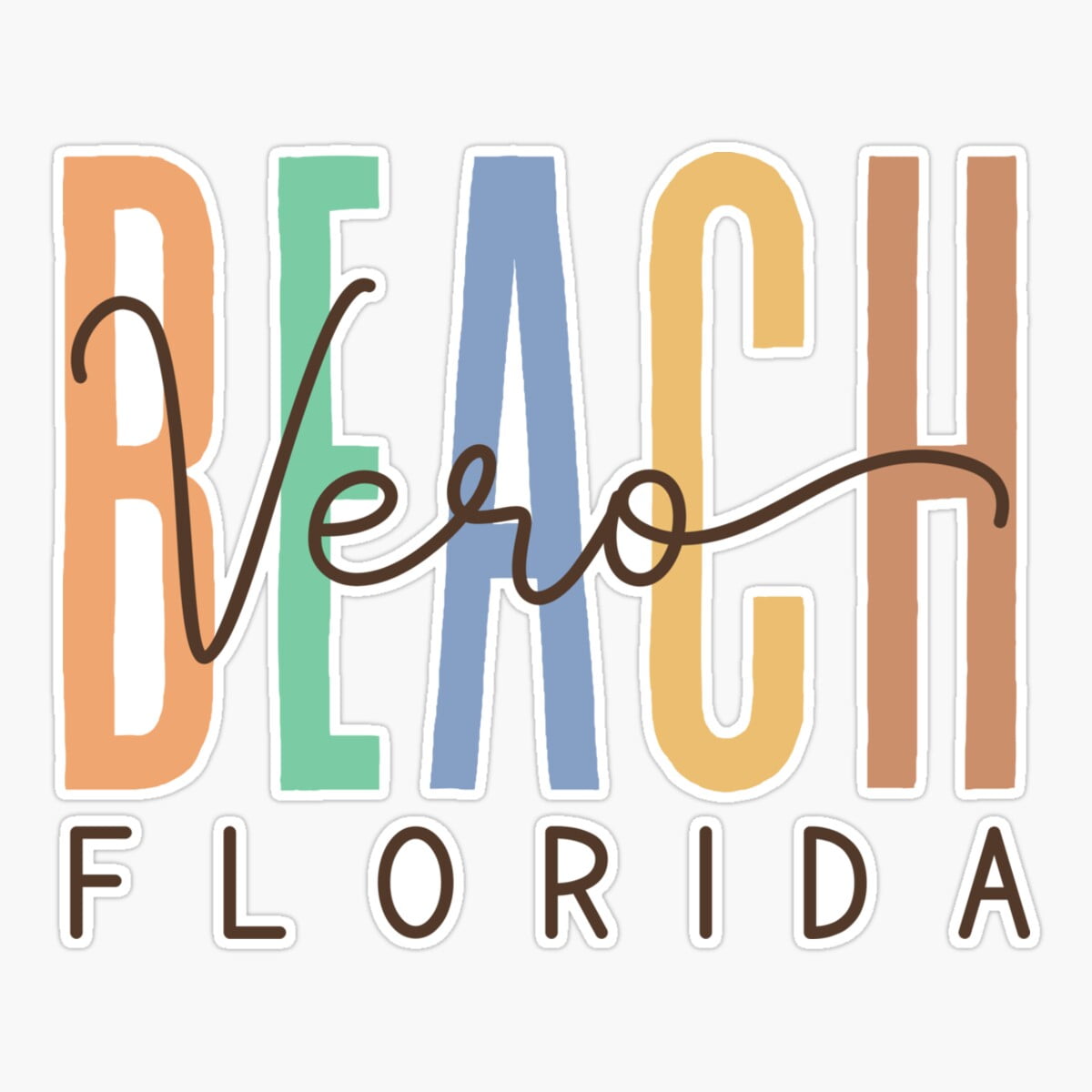 Maneki Vero Beach Florida (Sands) Sticker, Phone Decal Water Bottle ...