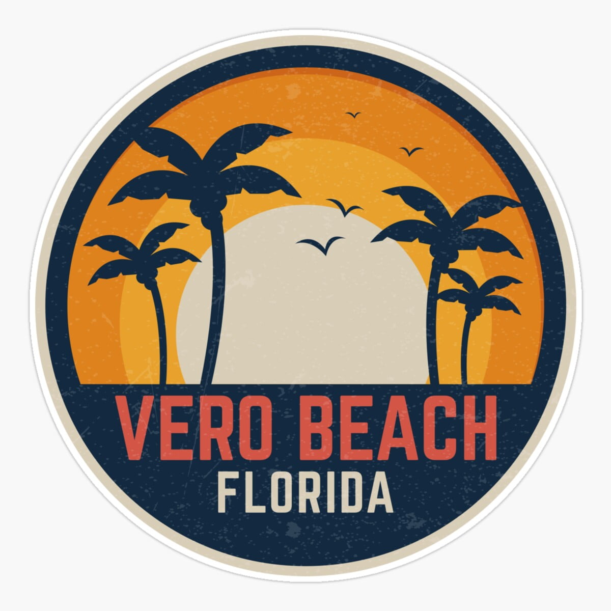 Maneki Vero Beach Florida Sticker, Phone Decal Water Bottle Stickers ...