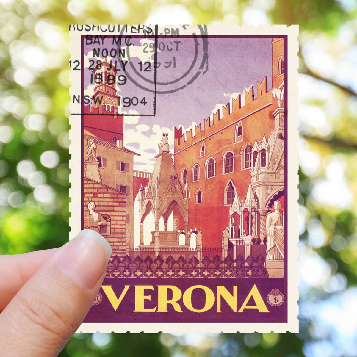 Maneki Verona Sticker Country Sticker Vacation Sticker Stamp Sticker ...