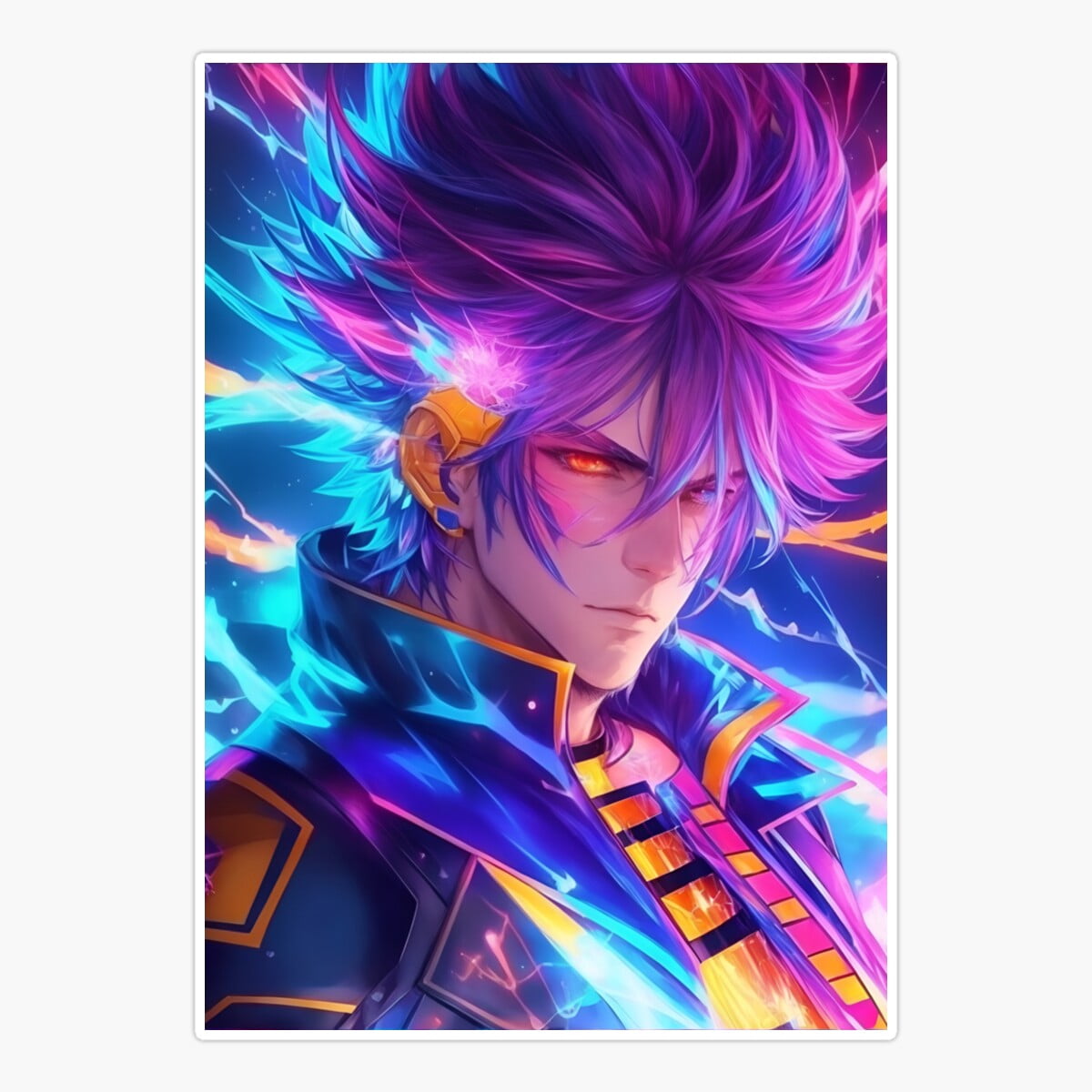 Maneki Vibrant Anime-Inspired Neon Light T-Shirt: Radiate In Style ...