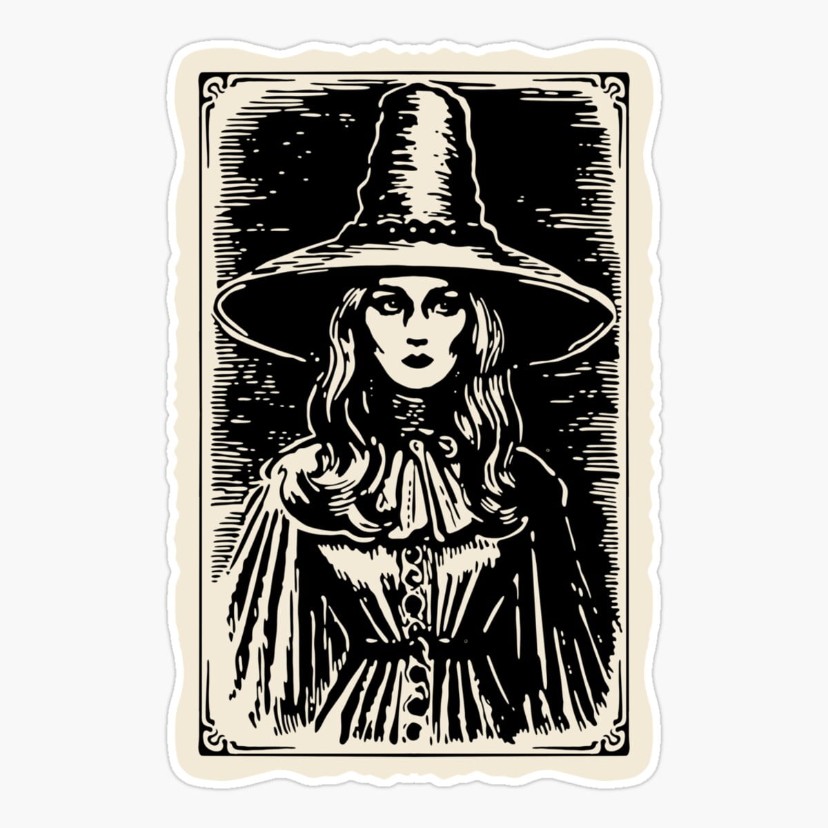 Maneki Victorian Witch Sticker, Phone Decal Water Bottle Stickers Car ...