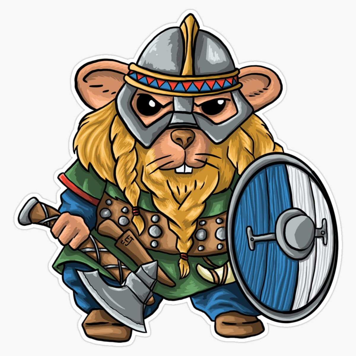 Maneki Viking Hamster Er, Phone Decal Water Bottle Stickers Car Decals ...