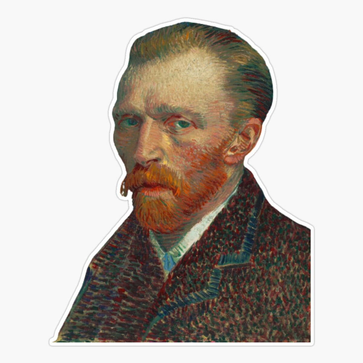 Maneki Vincent Van Gogh Sticker, Phone Decal Water Bottle Stickers Car ...