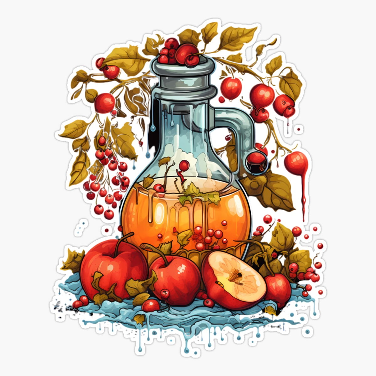 Maneki Vinegar Sticker, Phone Decal Water Bottle Stickers Car Decals ...