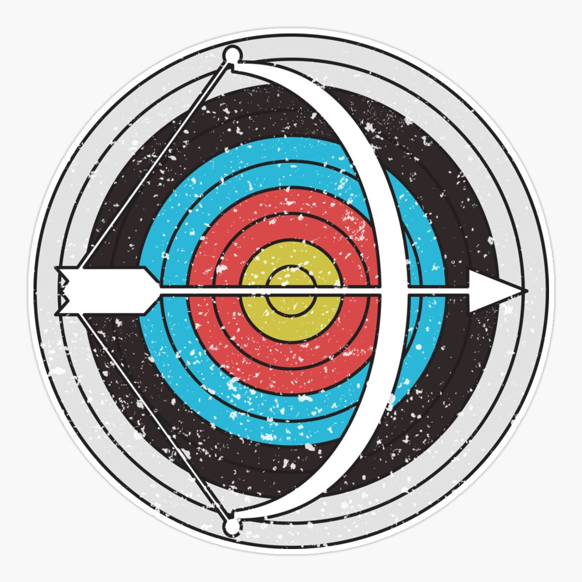 Maneki Vintage Archery : Archer Gift Idea Sticker, Phone Decal Water ...