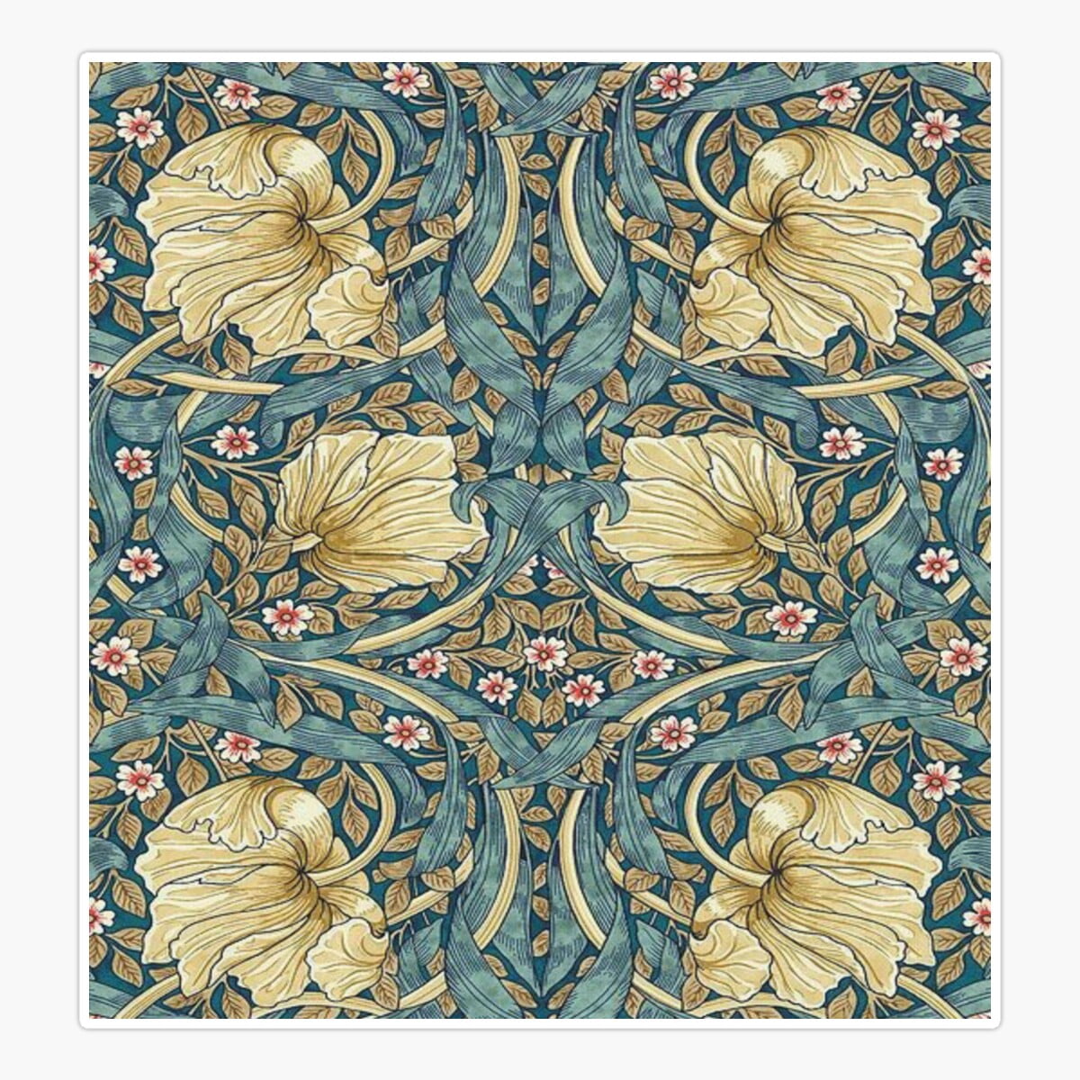 Maneki Vintage Art - William Morris Sticker, Phone Decal Water Bottle ...