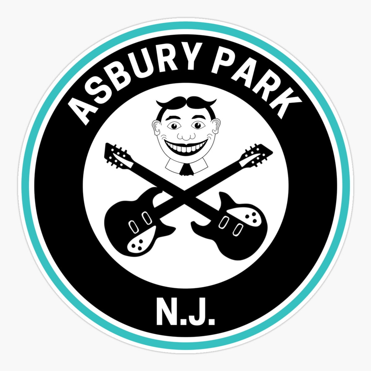 Maneki Vintage Asbury Park New Jersey Sticker, Phone Decal Water Bottle ...