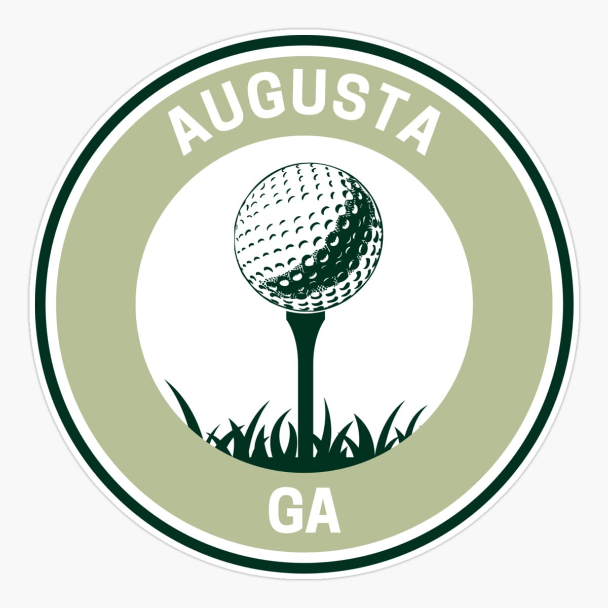 Maneki Vintage Augusta Georgia Sticker, Phone Decal Water Bottle ...