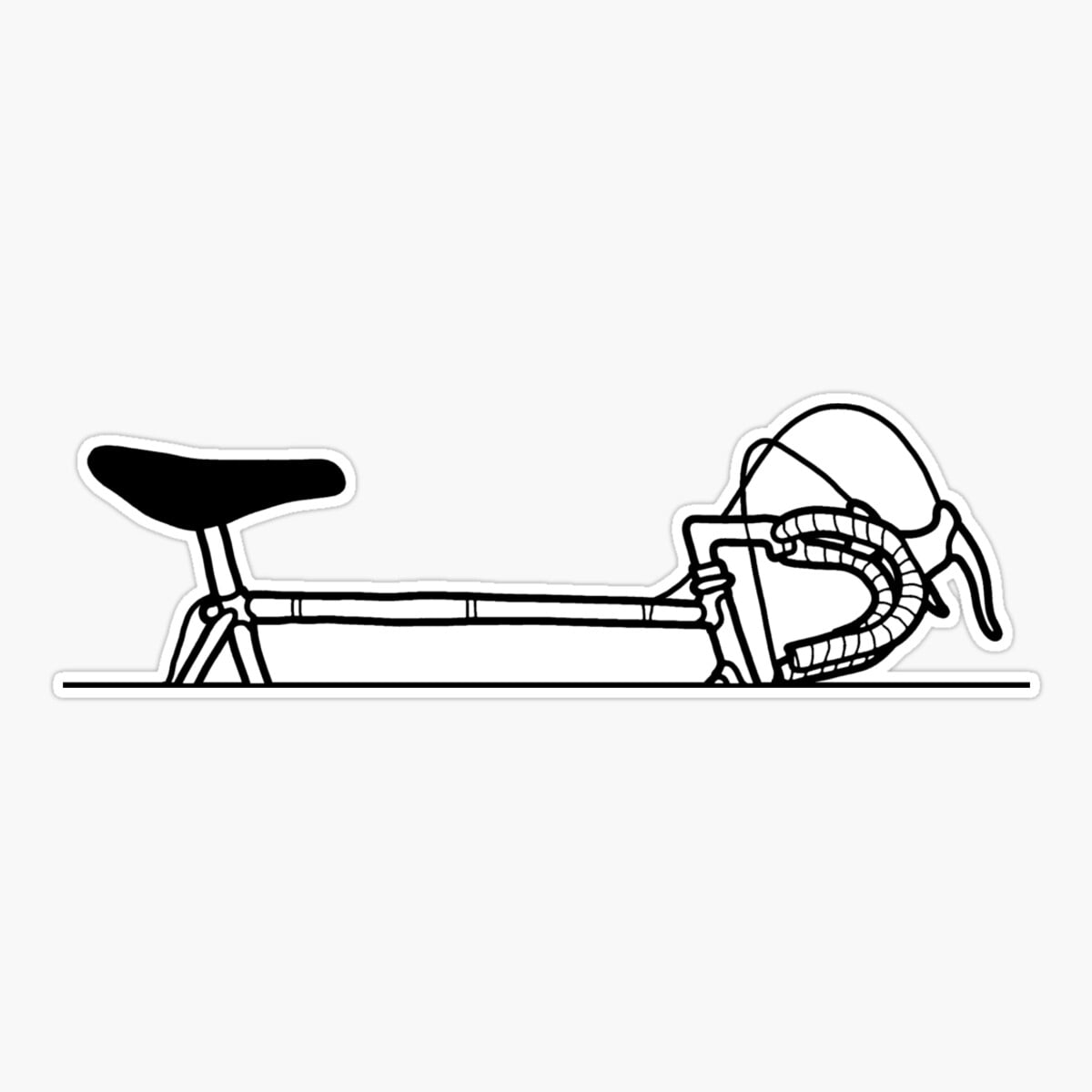 Maneki Vintage Bicycle Top Section Line Art Sticker, Phone Decal Water ...