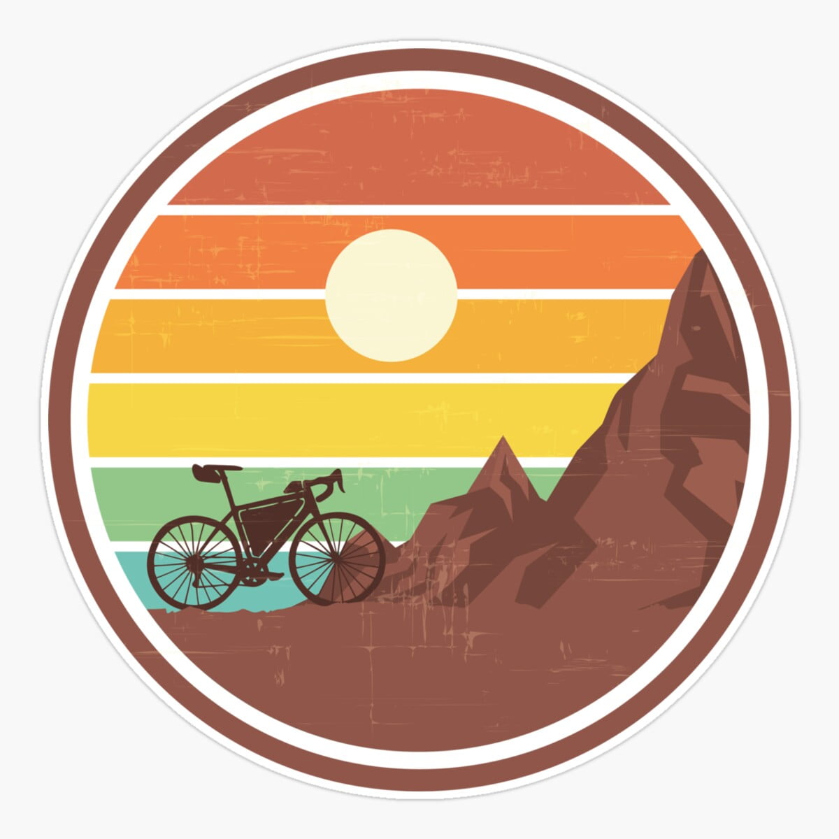 Maneki Vintage Bikepacking | Gravel Bike Cyclocross Lover Gift Sticker ...