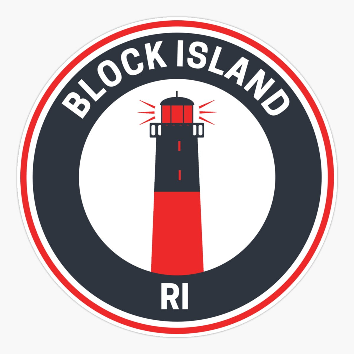 Maneki Vintage Block Island Rhode Island Sticker, Phone Decal Water ...