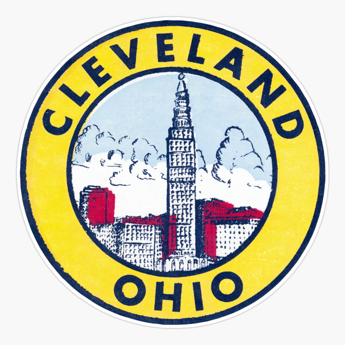 Maneki Vintage Cleveland Ohio Sticker, Phone Decal Water Bottle ...