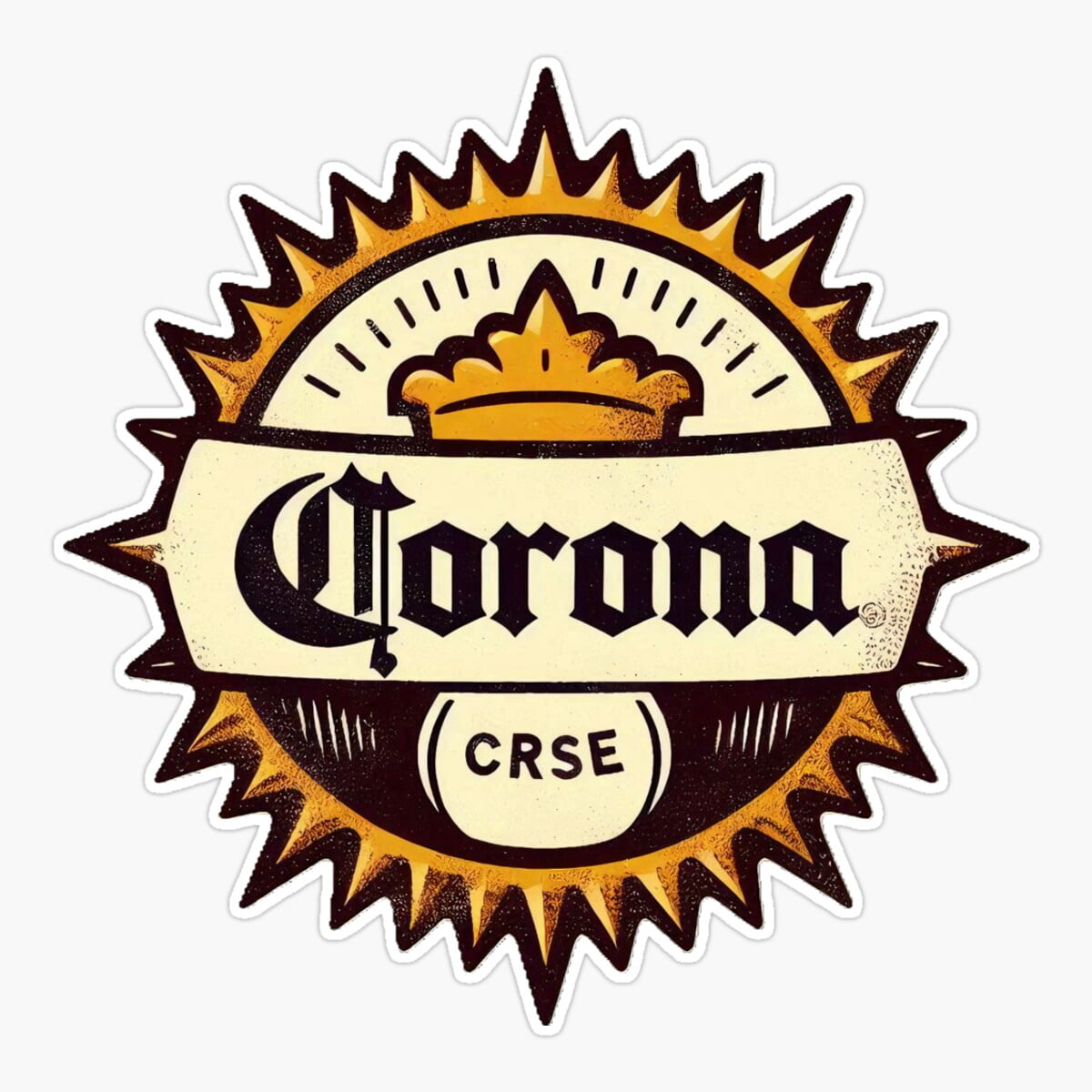 Maneki Vintage Corona Logo Vector Art Er, Phone Decal Water Bottle ...