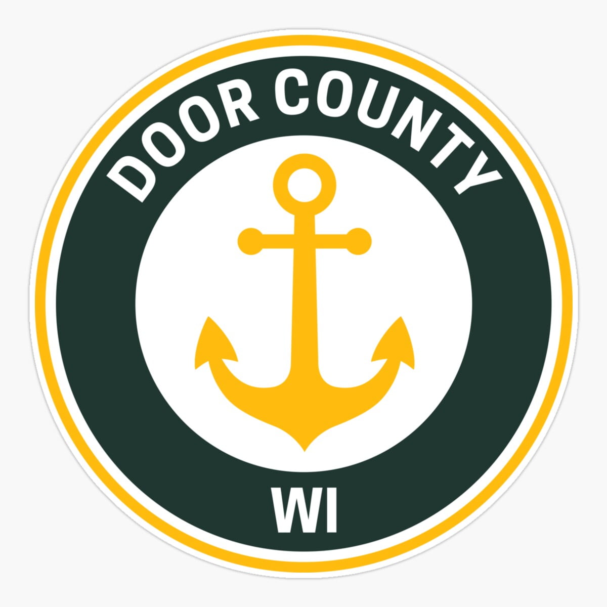 Maneki Vintage Door County Wisconsin Er, Phone Decal Water Bottle ...