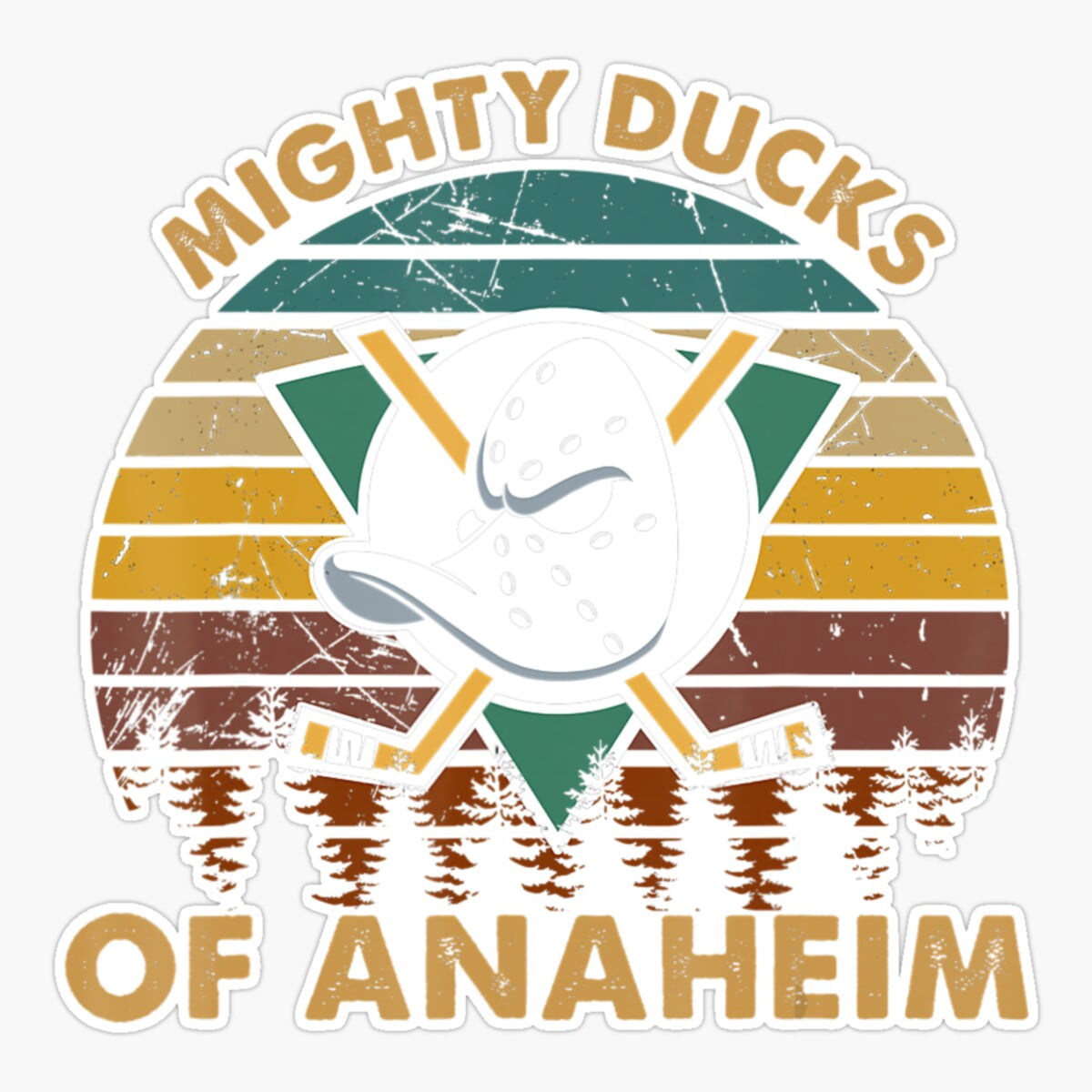 Maneki Vintage Ducks Art Mightys Of Anaheim Vaporware Hockey Sticker ...