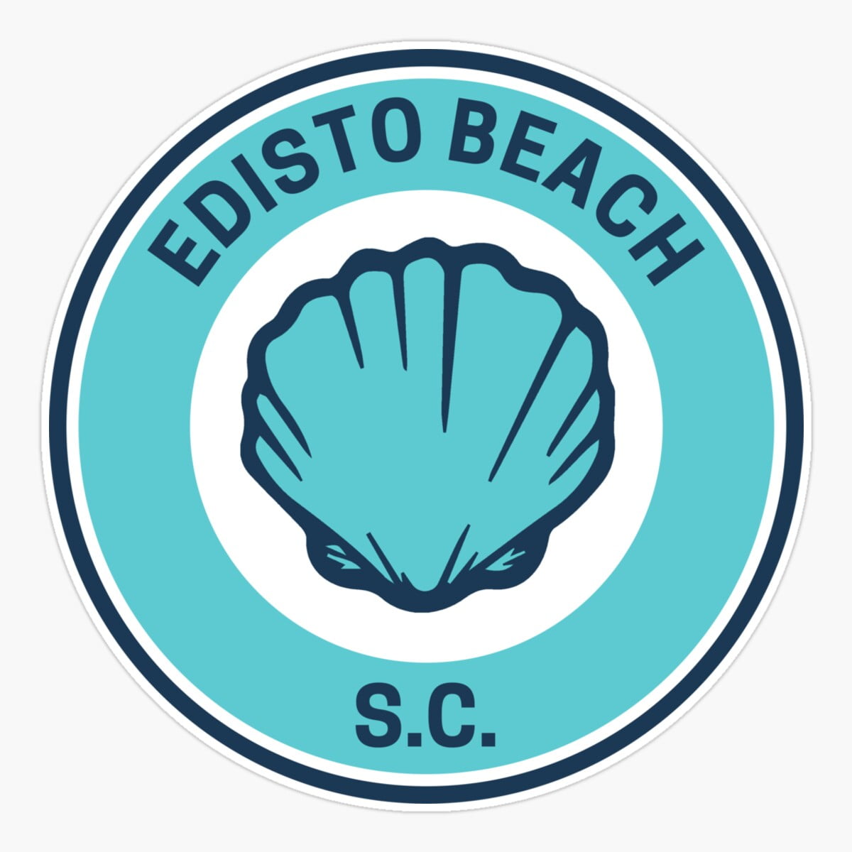 Maneki Vintage Edisto Beach South Carolina Sticker, Phone Decal Water ...