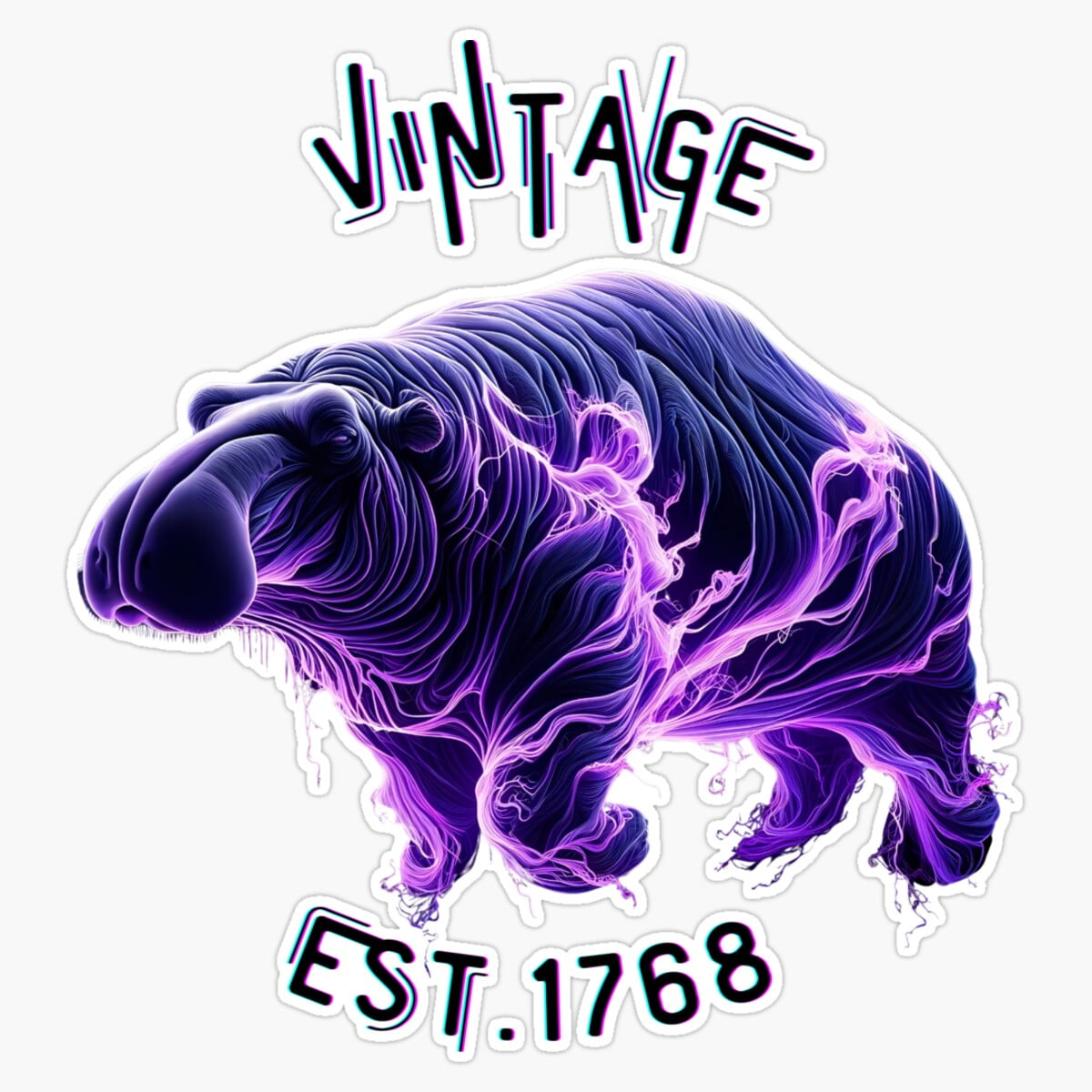 Maneki Vintage Est. 1768 - Realistic Purple Smoke Steller'S Sea Cow Er ...