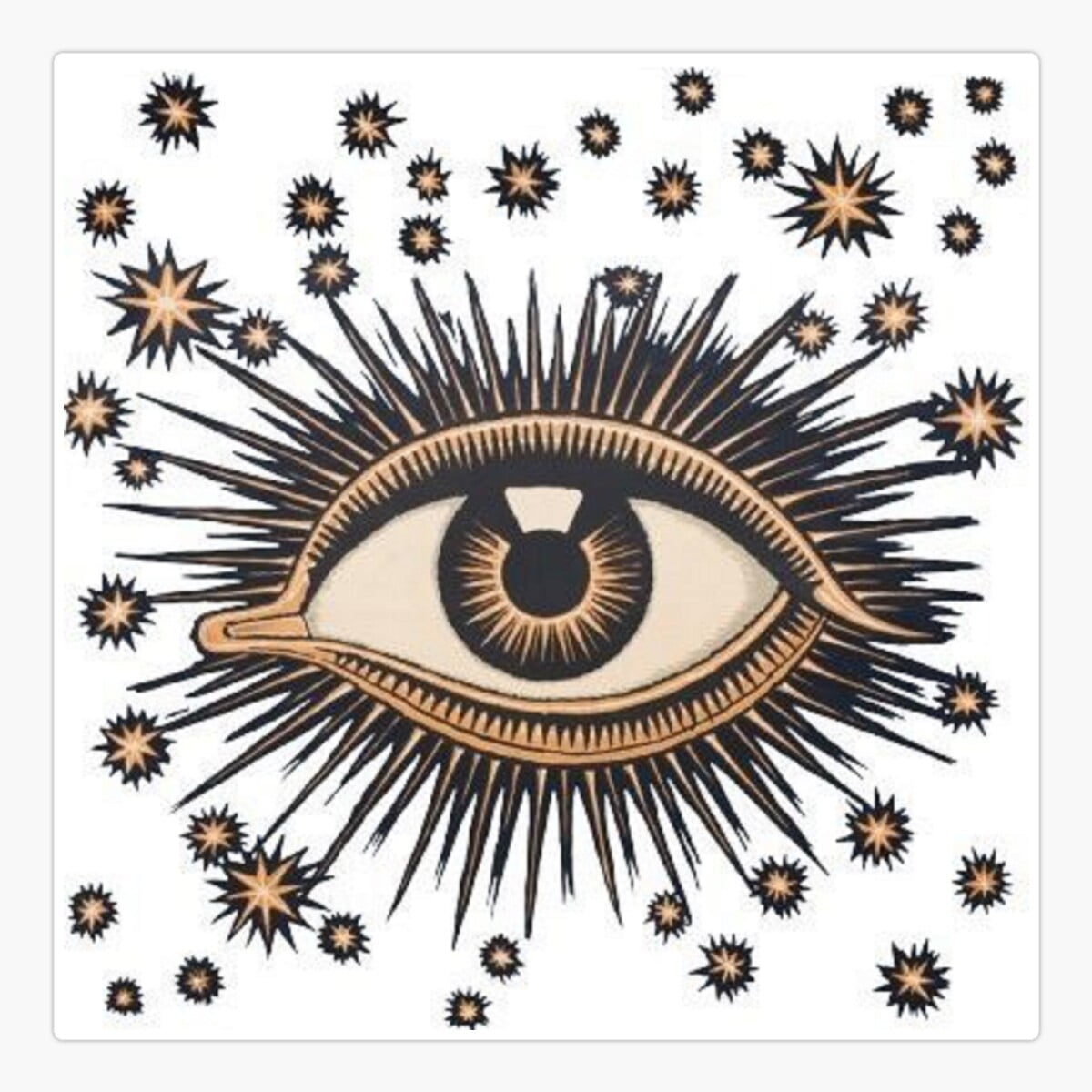 Maneki Vintage Eye Sticker, Phone Decal Water Bottle Stickers Car ...