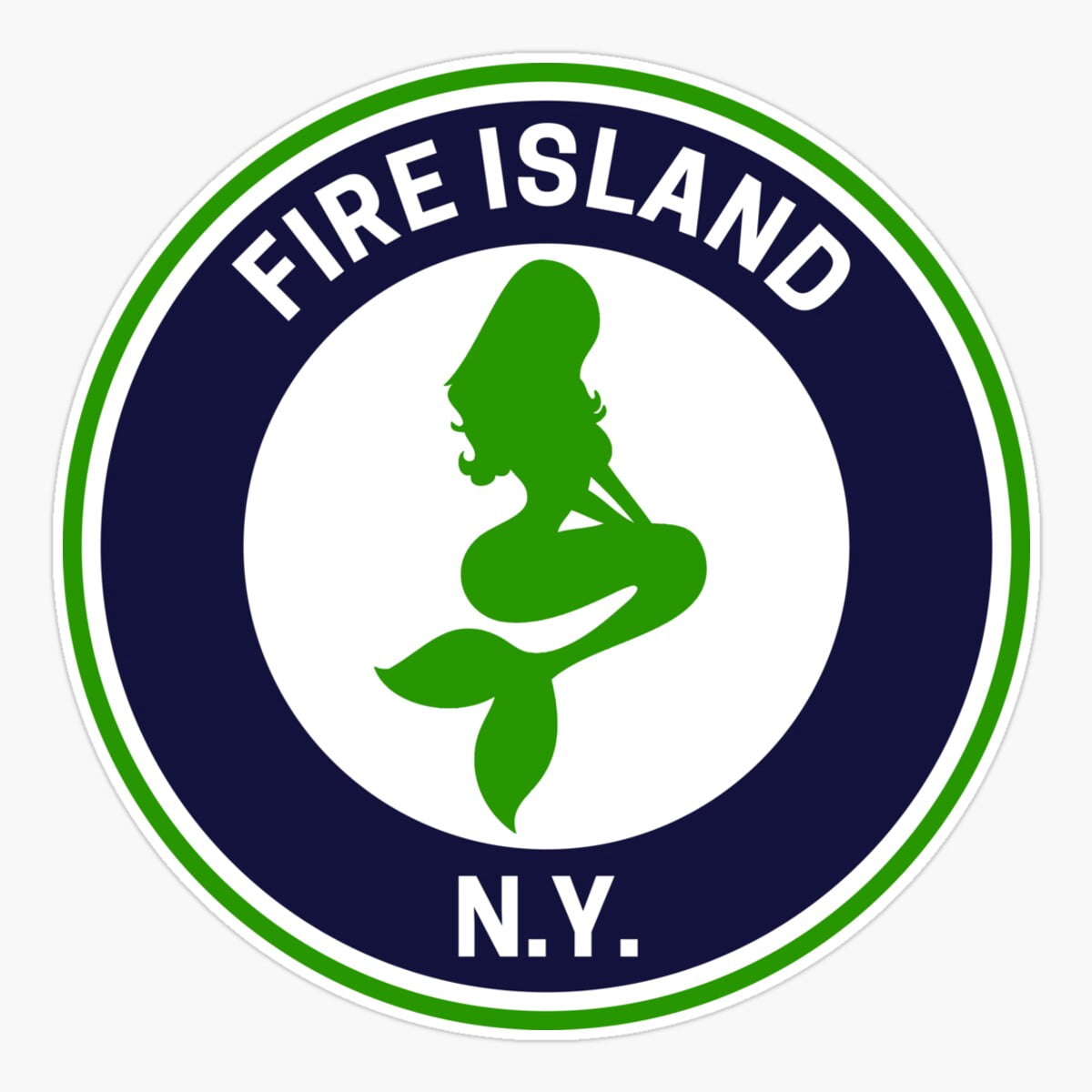 Maneki Vintage Fire Island New York Sticker, Phone Decal Water Bottle ...