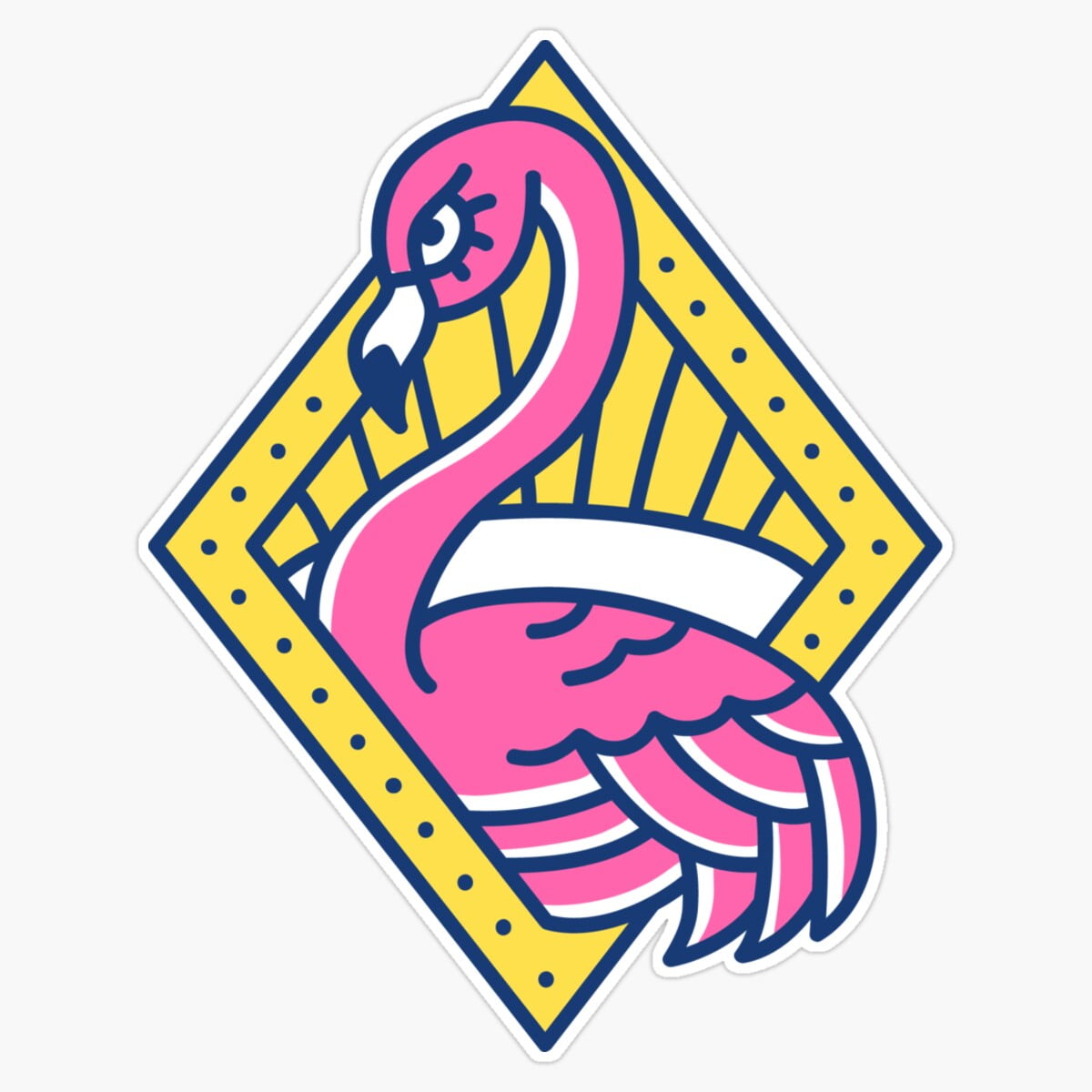 Maneki Vintage Flamingo Er, Phone Decal Water Bottle Stickers Car ...