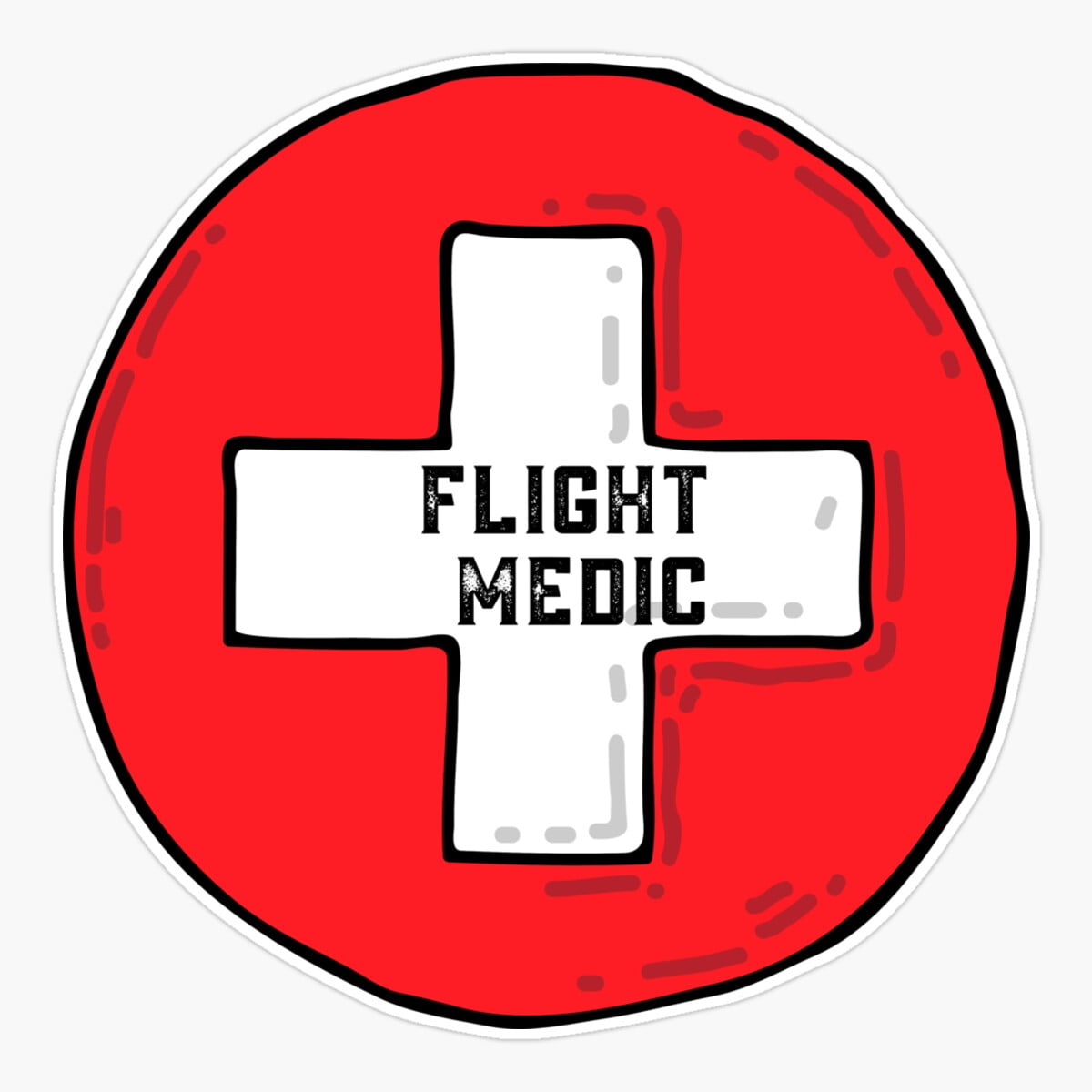 Maneki Vintage Flight Medic Typography And Medical Sign Er, Phone Decal ...