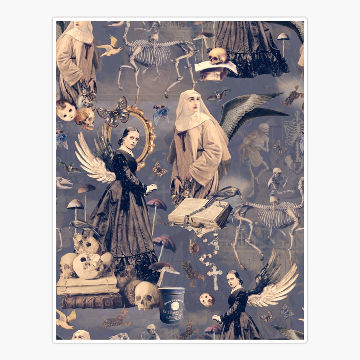 Maneki Vintage Gothic Girly Nightmare: Spooky Halloween Mystery Sepia ...