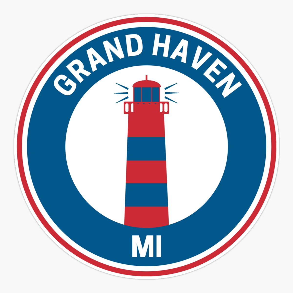 Maneki Vintage Grand Haven Michigan Sticker, Phone Decal Water Bottle ...