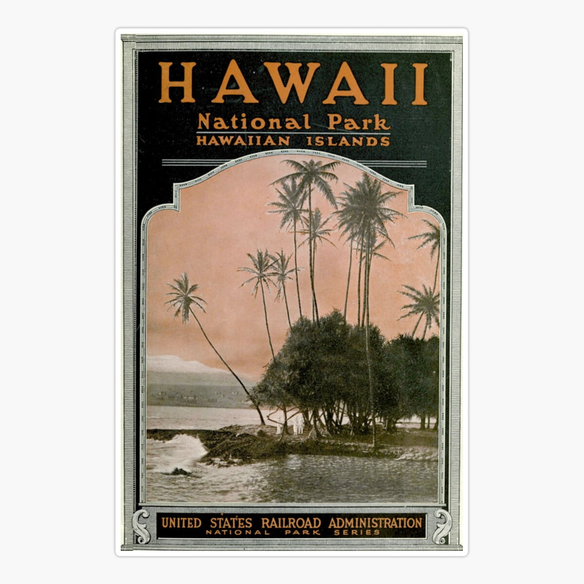 Maneki Vintage Hawaii National Park Poster (1919) Sticker, Phone Decal ...