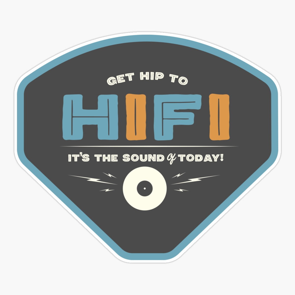 Maneki Vintage Hi Fi Stereo Graphic Art Sticker, Phone Decal Water ...