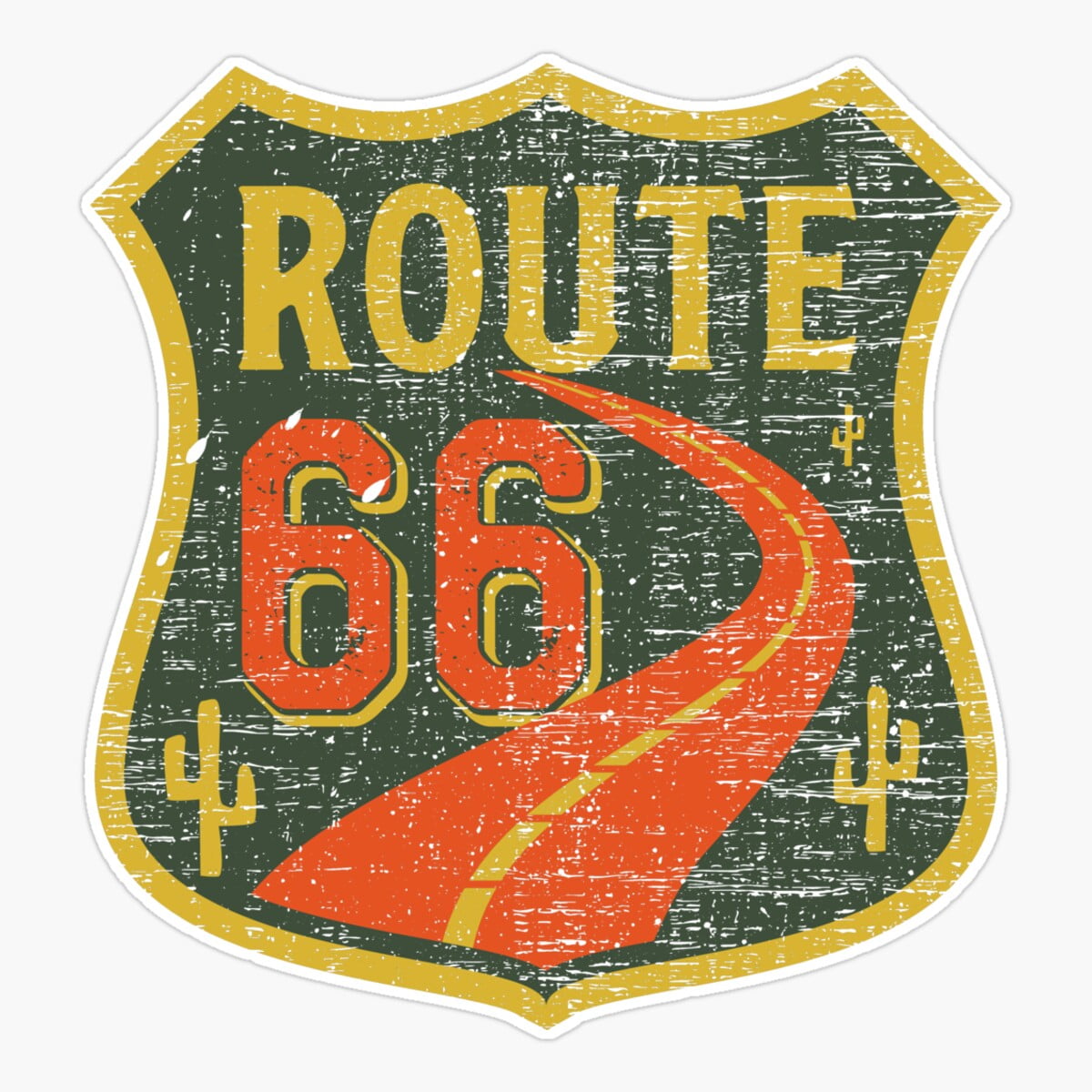 Maneki Vintage Historic Route 66 Sticker, Phone Decal Water Bottle ...
