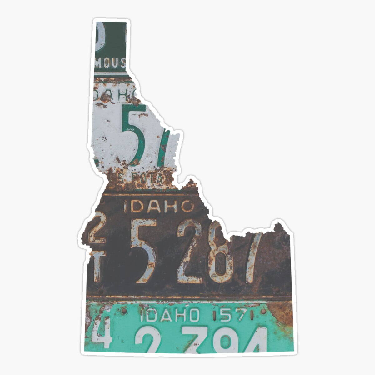 Maneki Vintage Idaho License Plates Sticker, Phone Decal Water Bottle ...