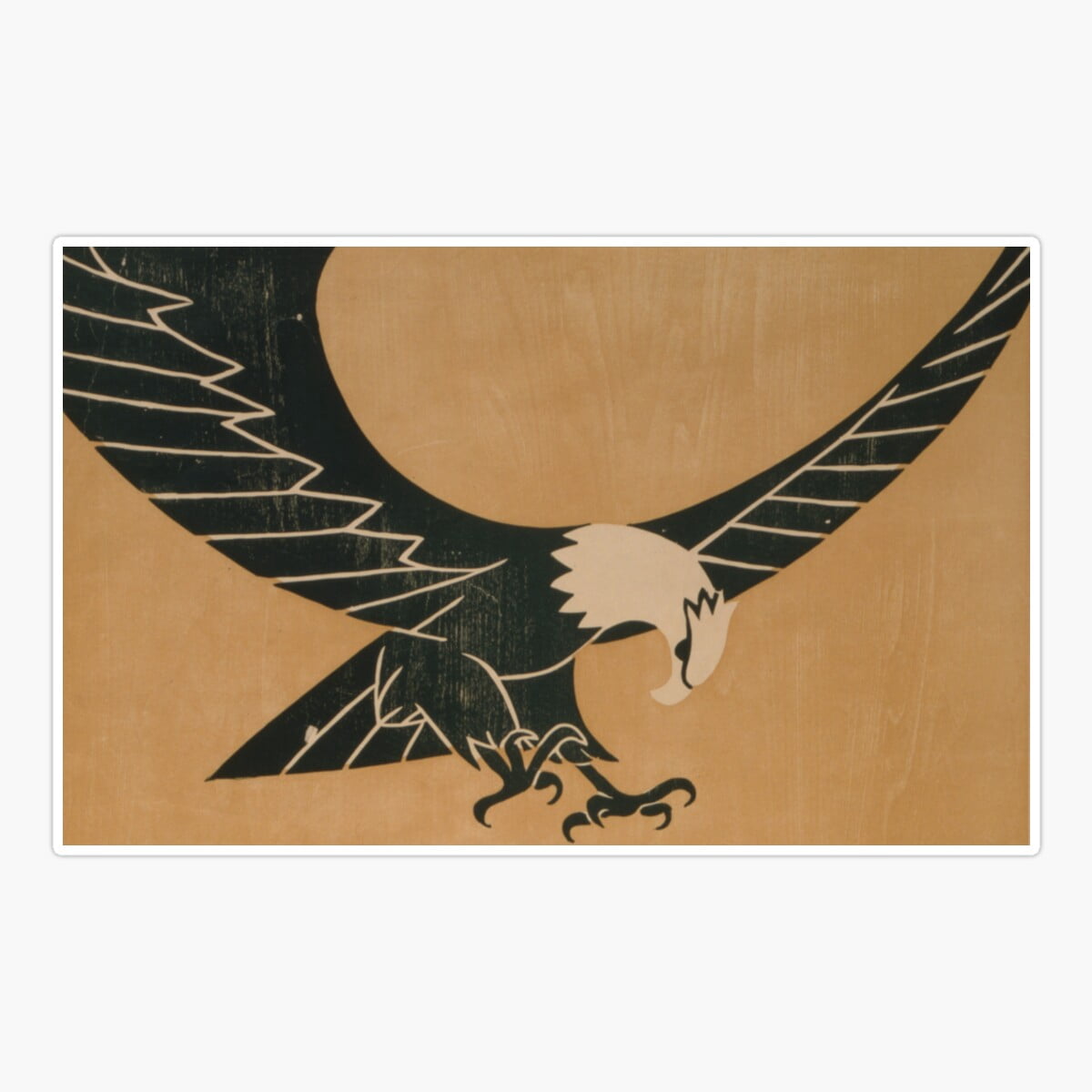 Maneki Vintage Illustration Of A Bald Eagle (1917) Sticker, Phone Decal ...