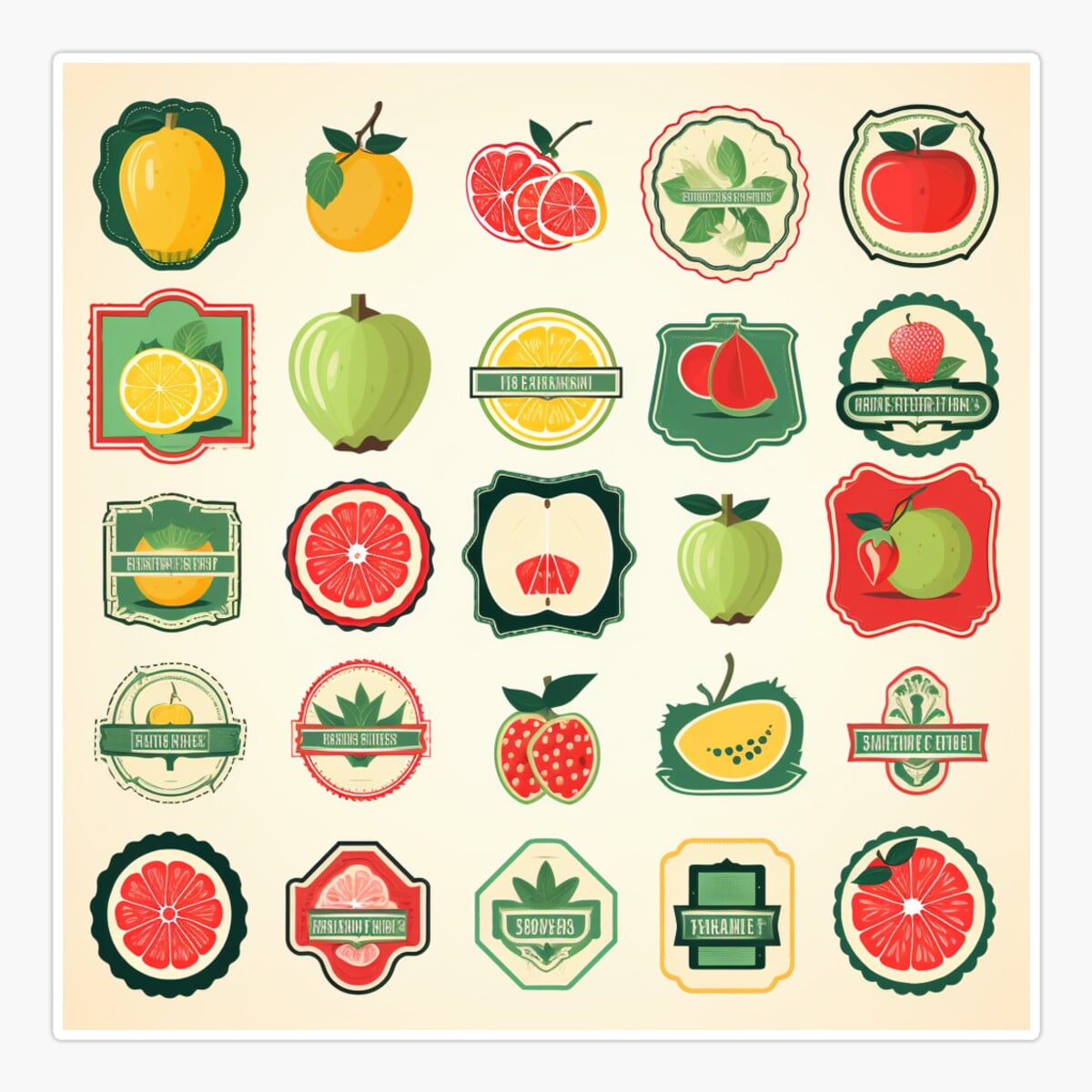 Maneki Vintage-Inspired Fruit Er Labels Er, Phone Decal Water Bottle ...