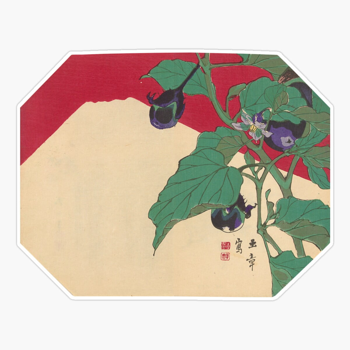 Maneki Vintage Japanese Art Sticker, Phone Decal Water Bottle Stickers ...