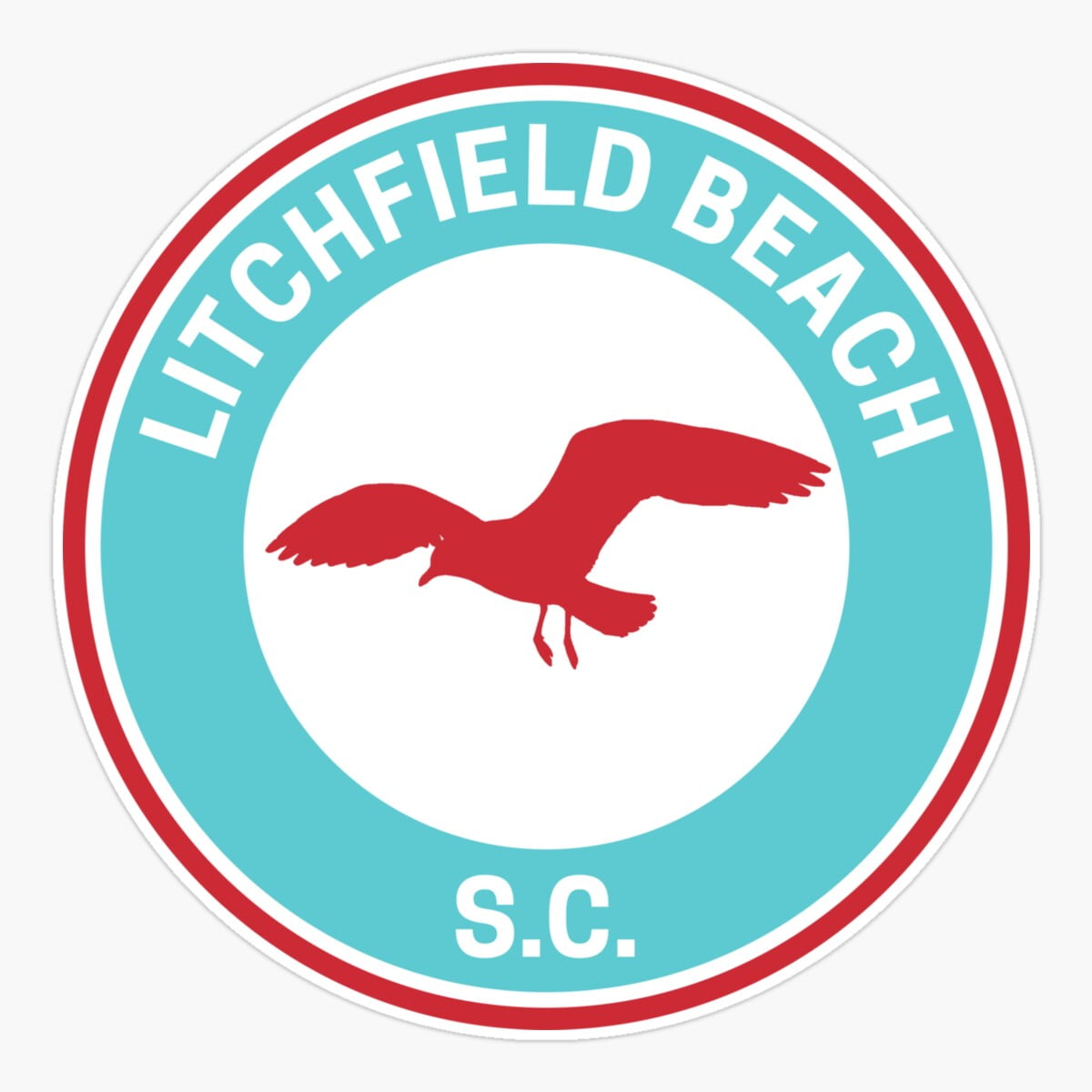 Maneki Vintage Litchfield Beach South Carolina Sticker, Phone Decal ...